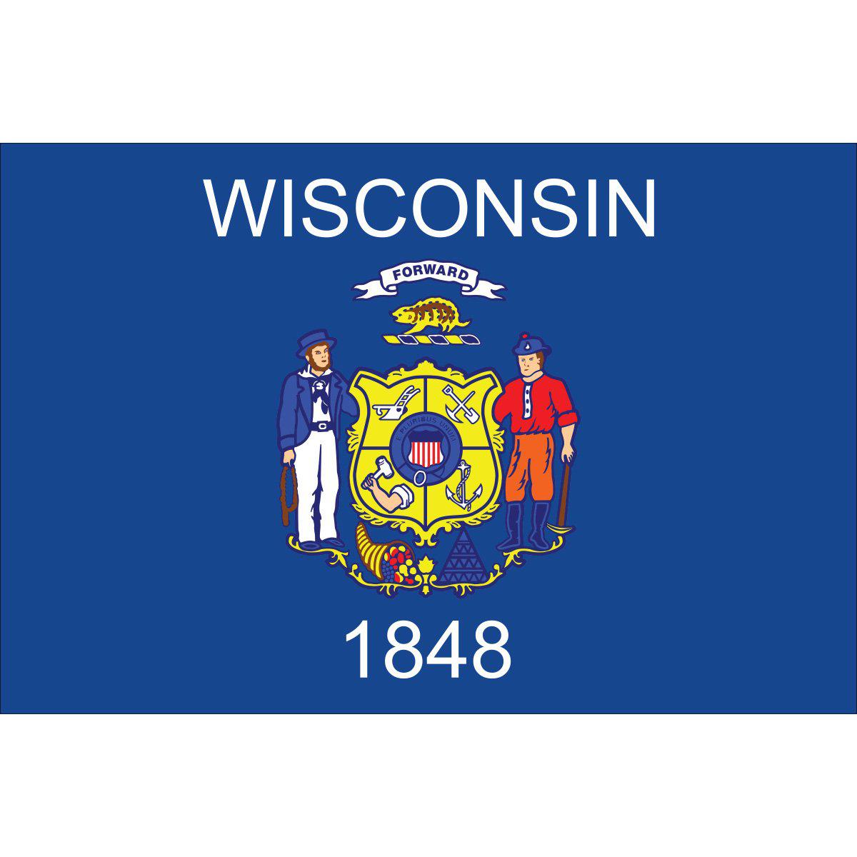 Wisconsin Flags | State Collection | American Made Flags – LibertyFlags.com