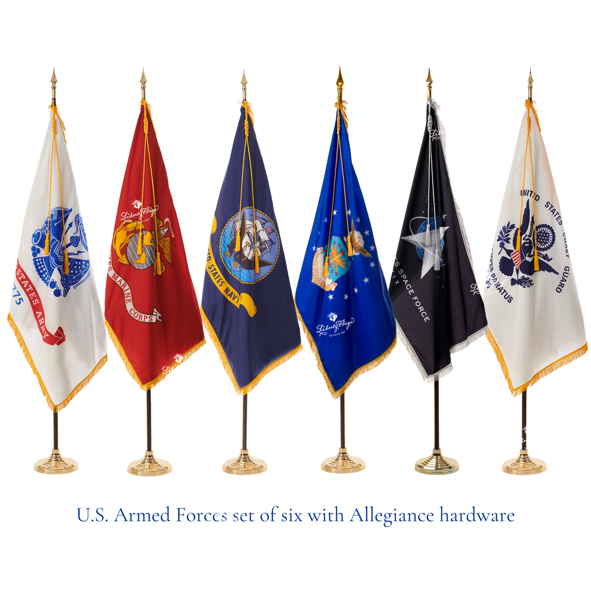 Military Ceremonial Flags & Display Sets - Set of 6 | LIBERTY FLAGS ...
