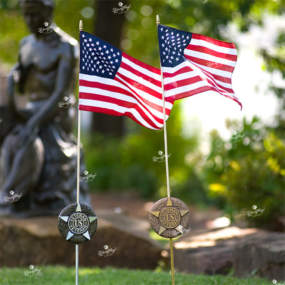 Grave Markers - Flag Holders - General Military | LIBERTY FLAGS, The ...