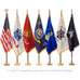 U.S. and U.S. Military Ceremonial Flags & Display Sets - Set of 7 ...