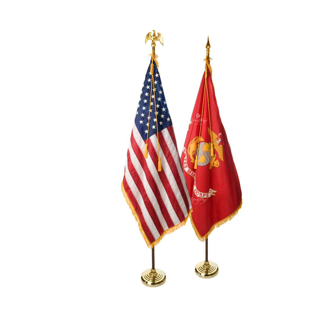 Marine Corps and U.S. Ceremonial Pairs | LIBERTY FLAGS, The American Wave®